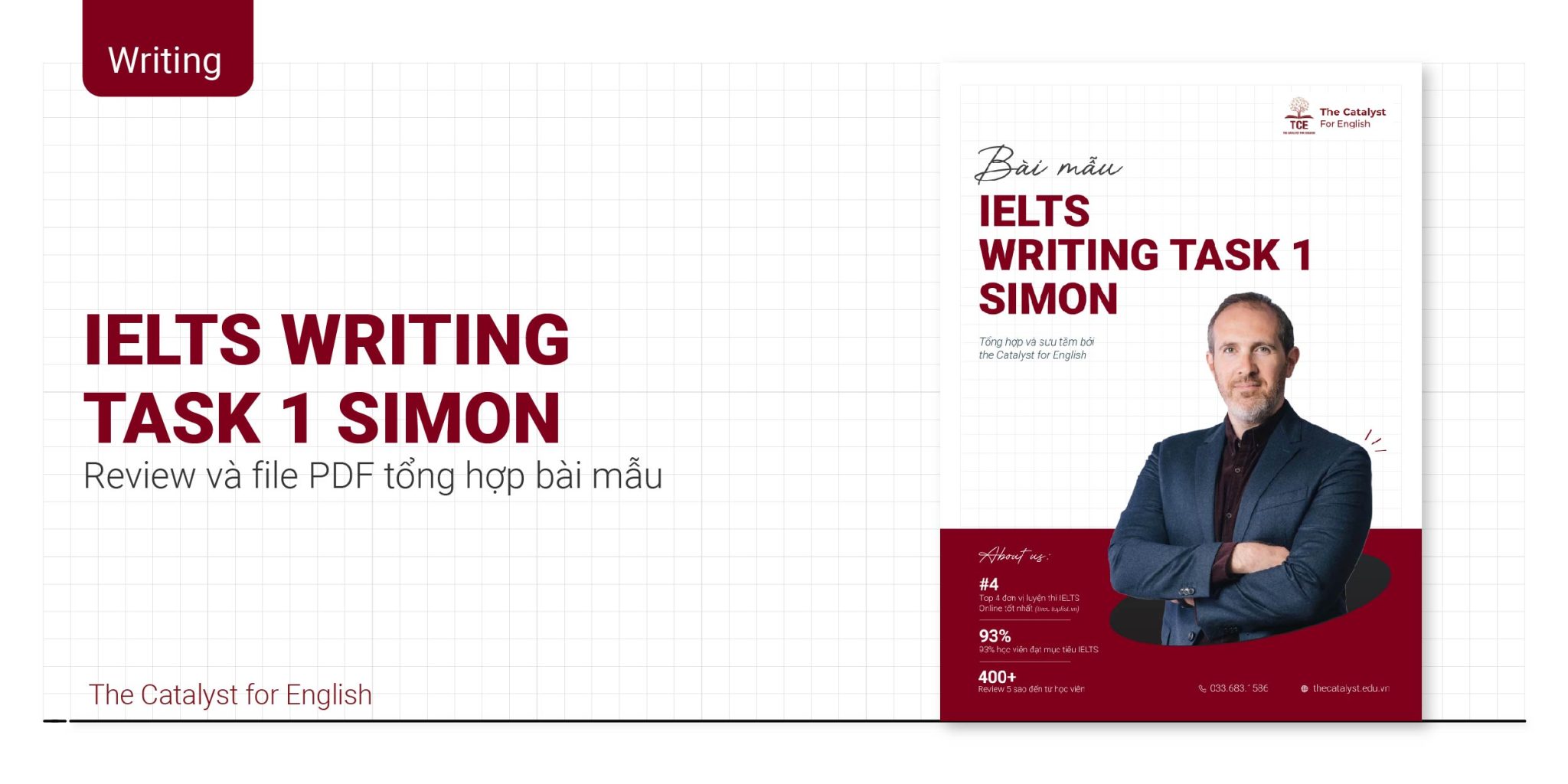 [FREE] Download bài mẫu IELTS Writing Task 1 Simon PDF | The Catalyst for English