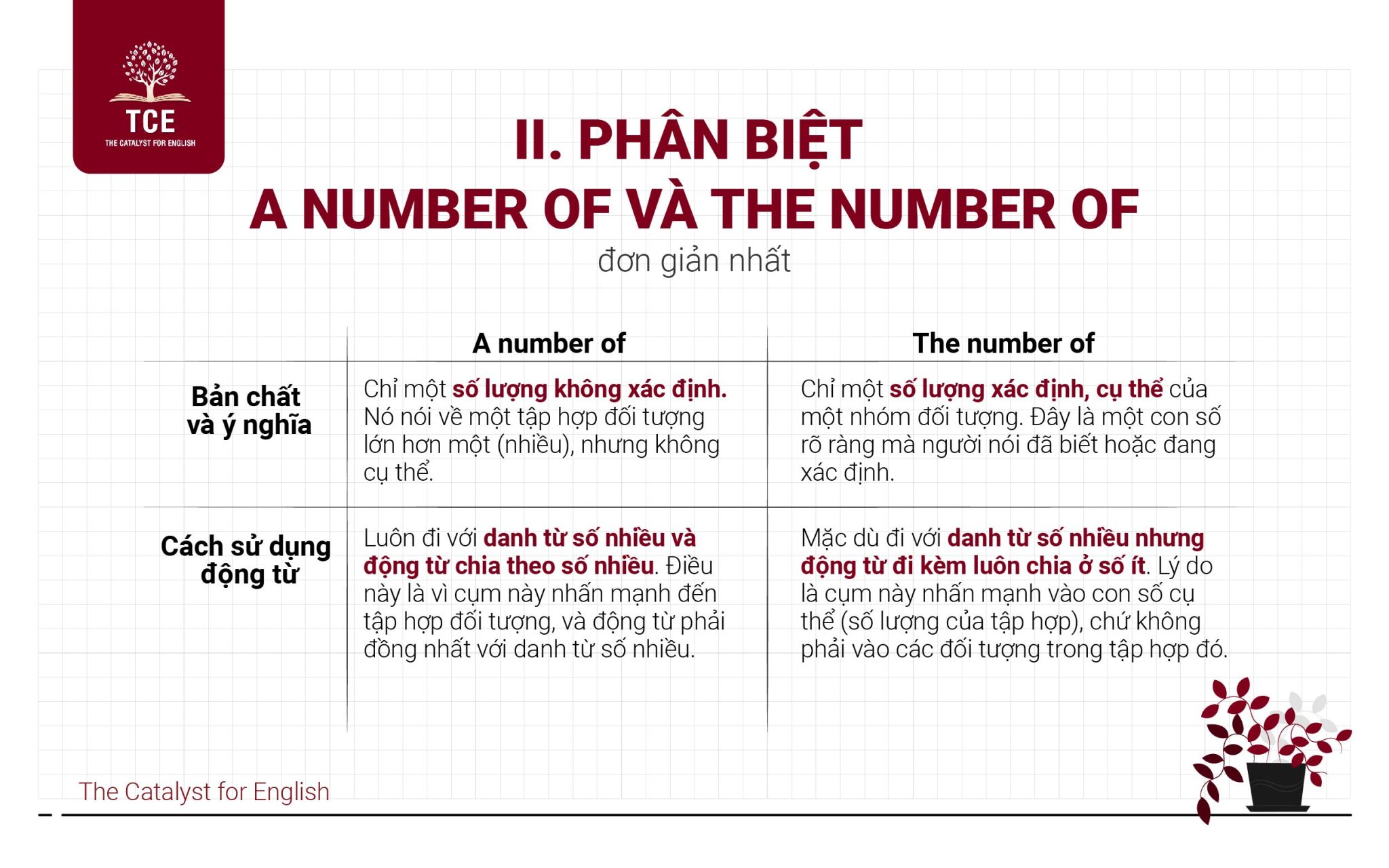 Cách phân biệt a number of và the number of đơn giản | The Catalyst for ...