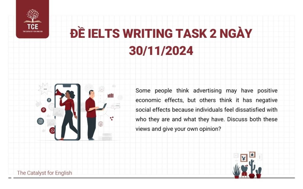 Giải đề thi IELTS Writing 30/11/2024 Task 1 và Task 2 | The Catalyst ...
